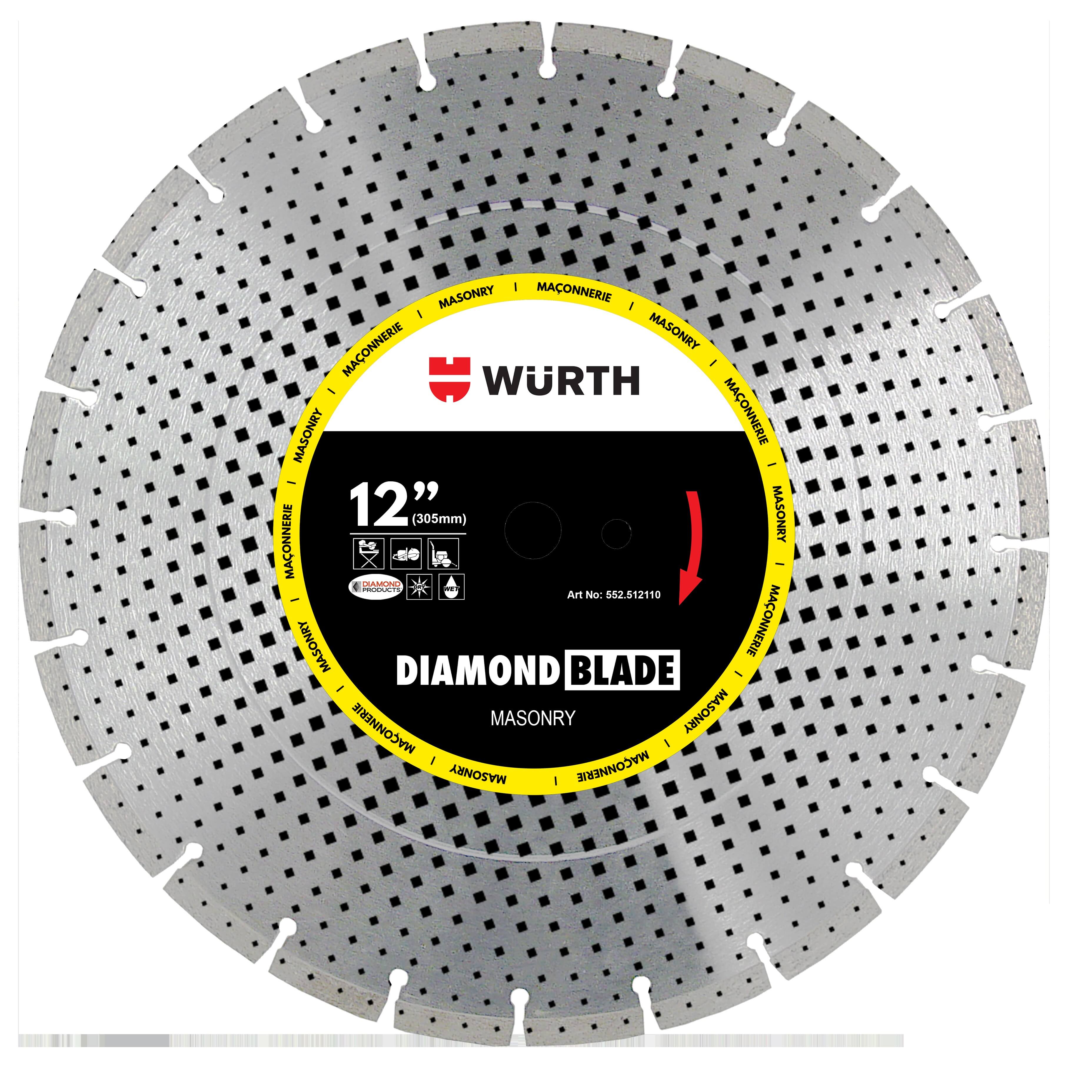 MASONRY STAR DIAMOND BLADE 12" x .110 x 1" 552.512110