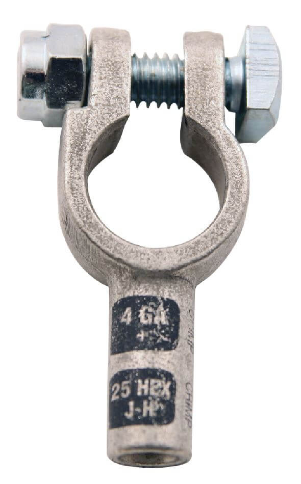 4 GA STRAIGHT LEAD PLTD POS GREY