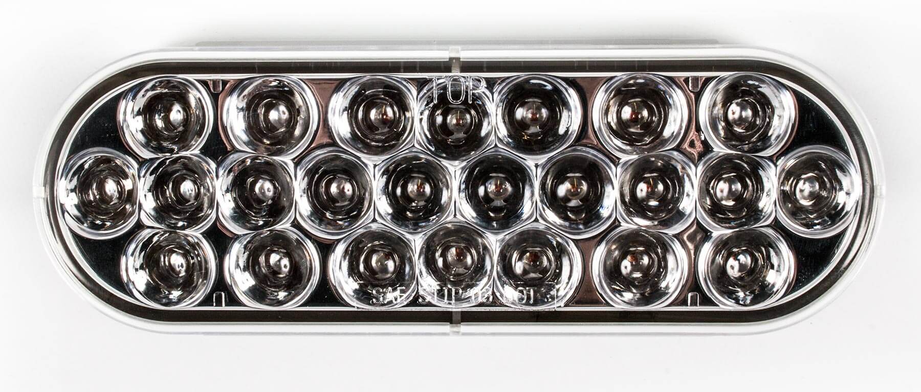 LED LIGHT OVAL 6-1/2" CLEAR/AMBER 24 DIODE 812.461031