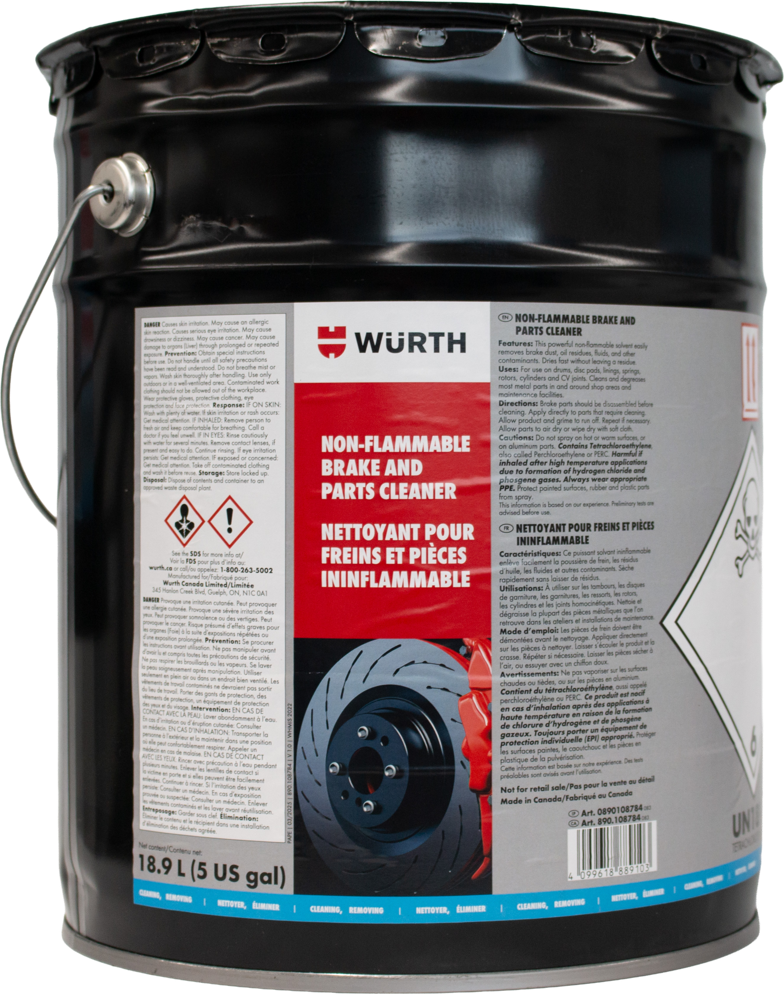 NON-FLAMMABLE BRAKE CLEANER 18.9L 890.108784