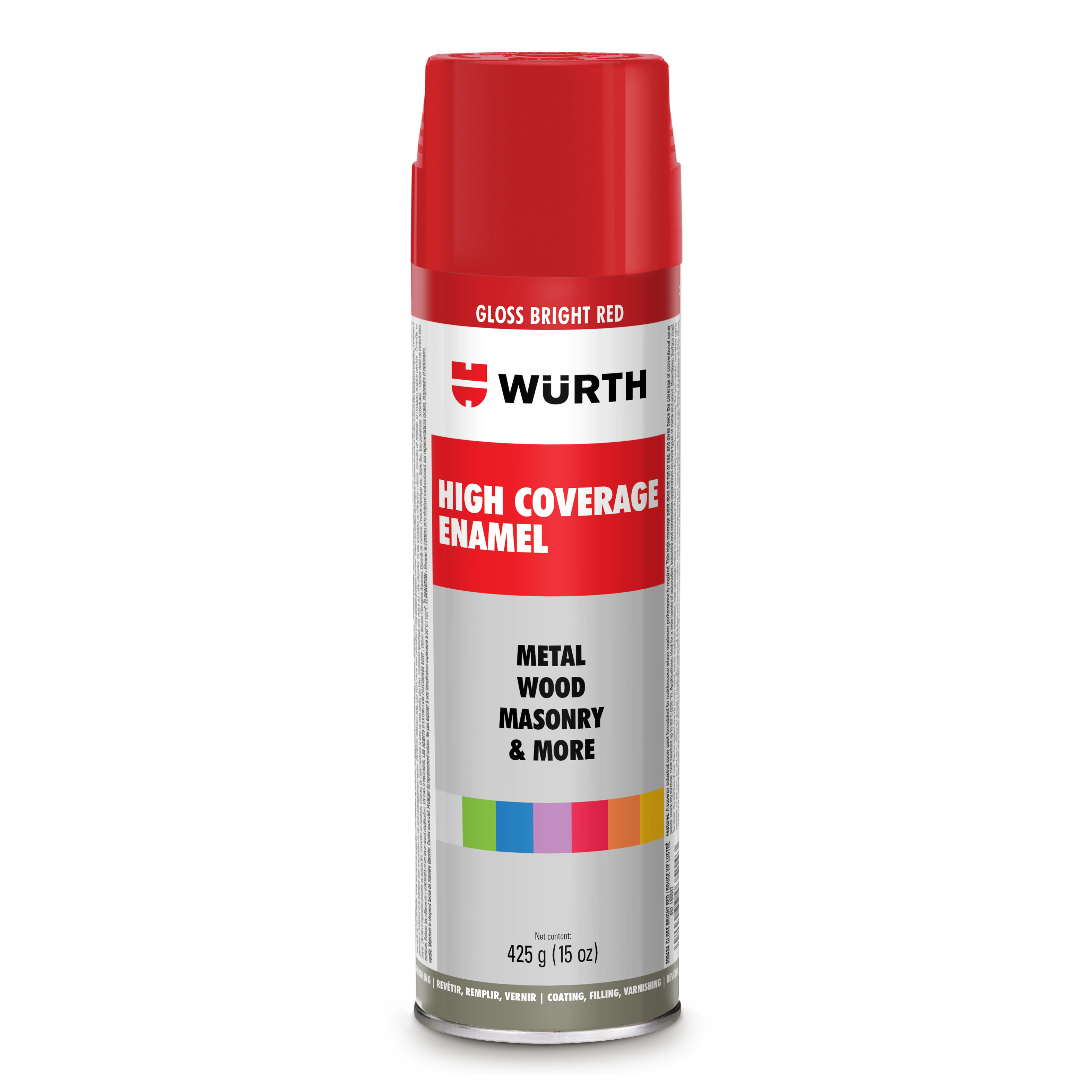 HIGH COVERAGE ENAMEL - GLOSS BRIGHT RED 425G 892.150037