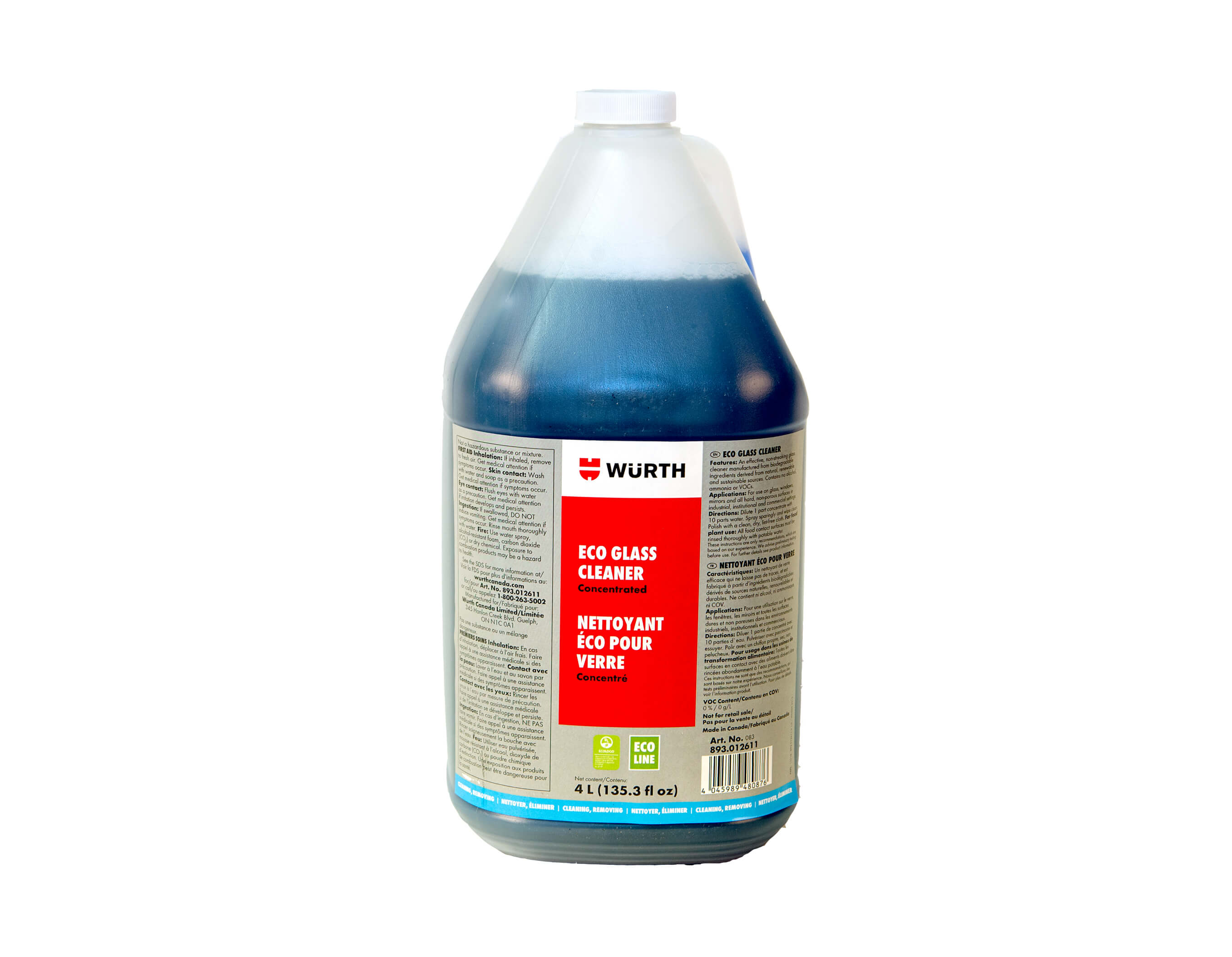 ECO WINDOW/GLASS CLEANER CONCENTRATE 4 L 893.012611