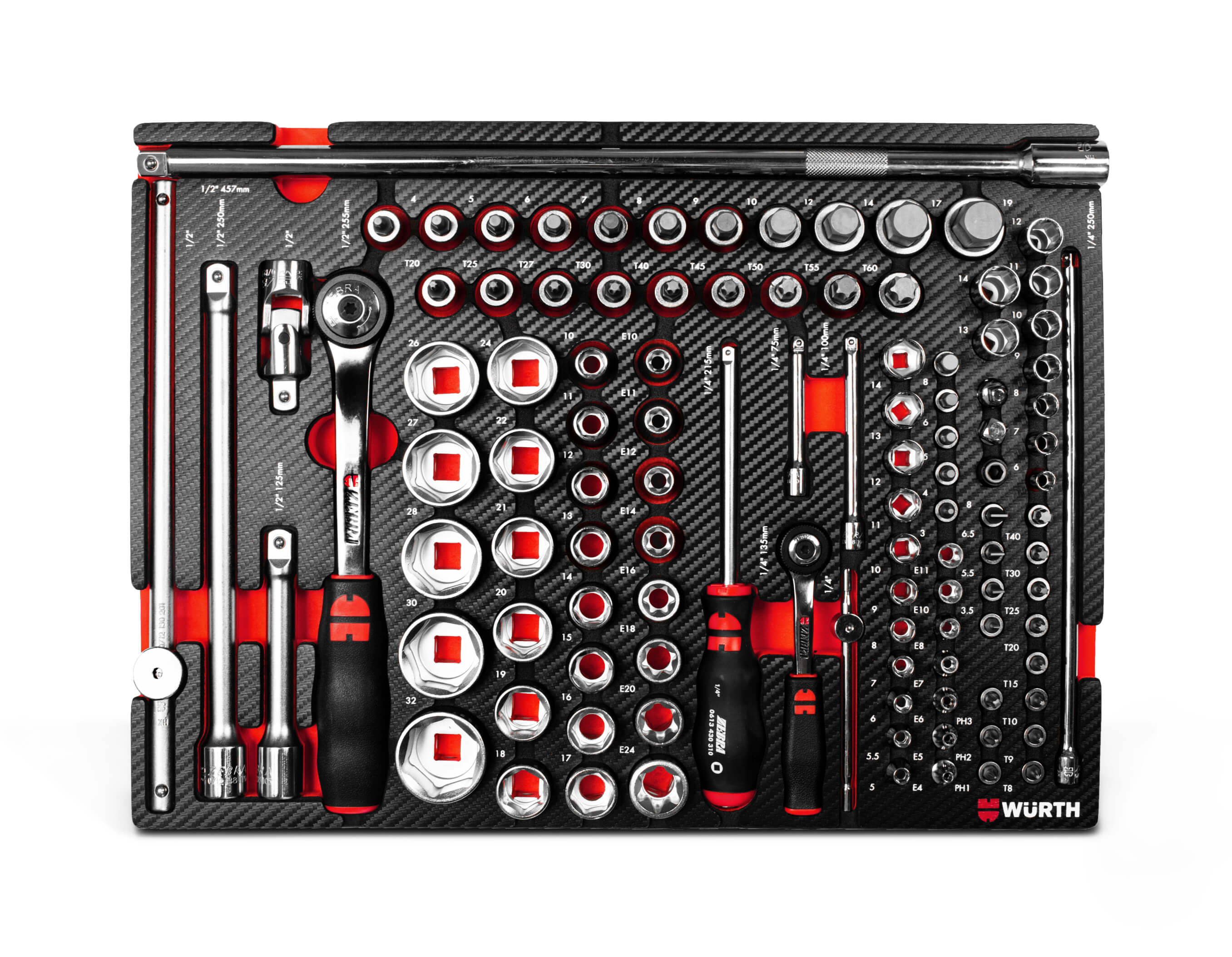 System assortment 8.4.1- socket wrench 1/4 + 1/2 inch 109pc 965.905922