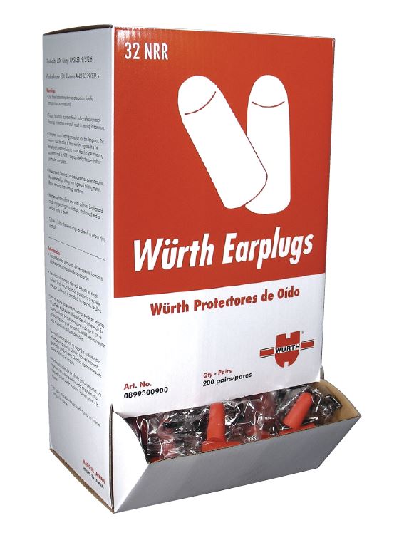 WURTH EAR PLUGS - 200/BOX