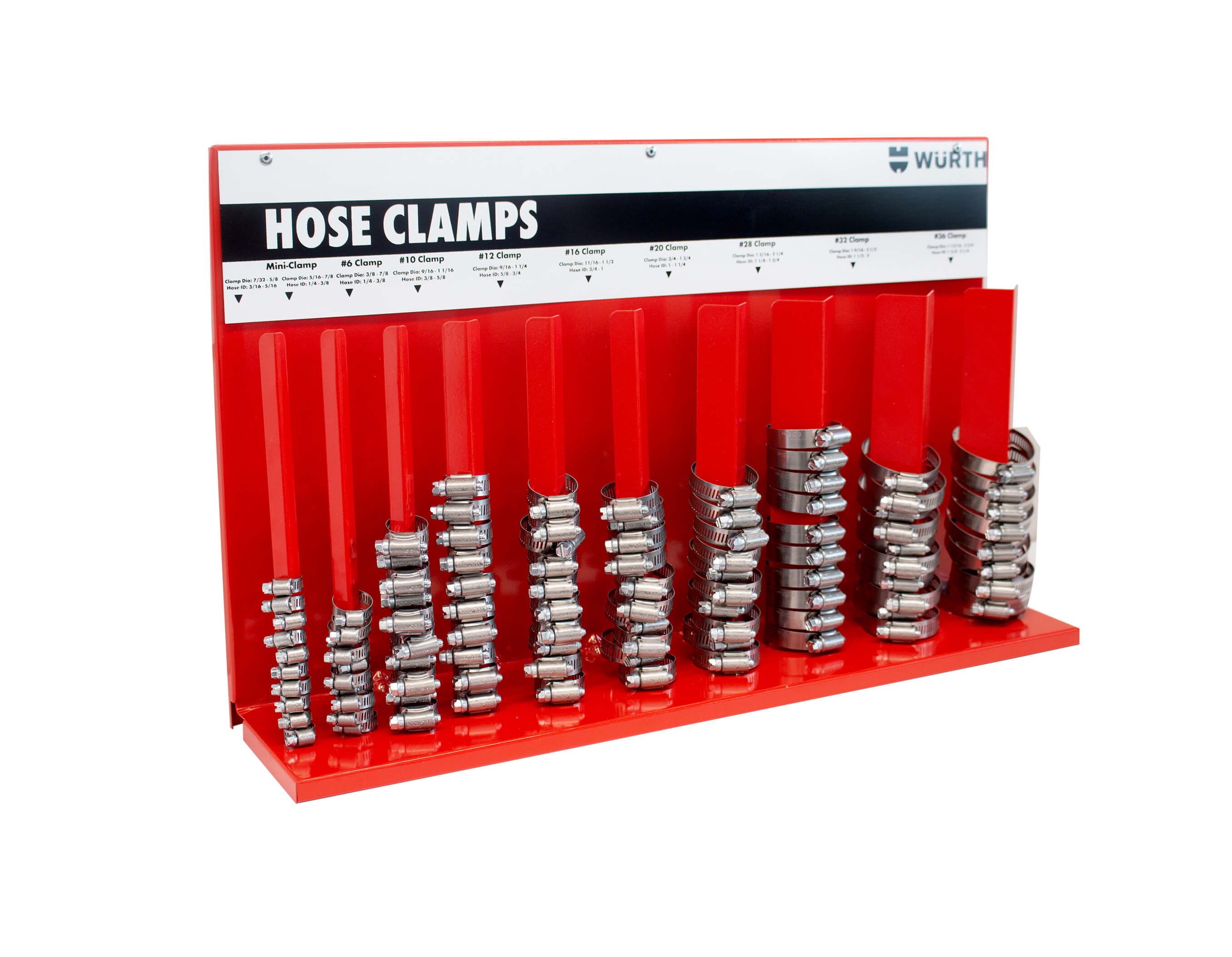 HOSECLAMP ASSTMT - BAND: 1/2" #4 TO #32 535.1