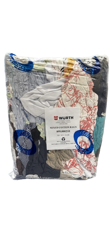 ROTEX MIXED COTTON RAGS, 10LB BALE 899.000210