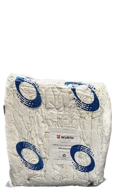 ROTEX WHITE ALL-COTTON RAGS, 25LB BALE 899.046225