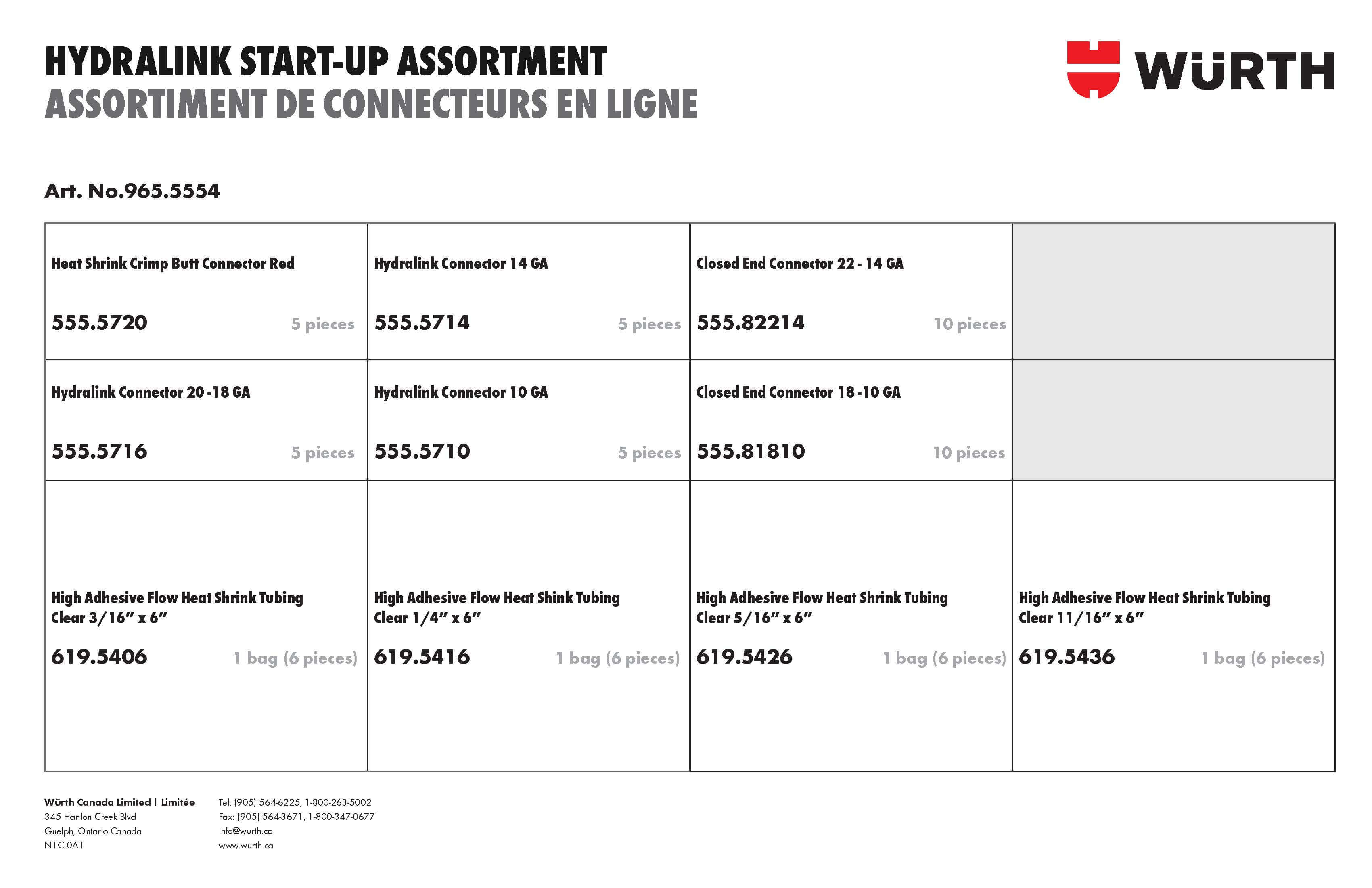 KIT HYDRALINK START UP W. DRAWER 64 PCS 965.5554