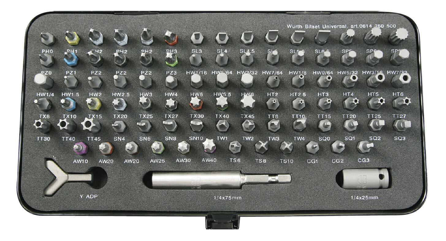 Universal Bit Set, 90 Pieces | Tools | Shop Wurth Canada